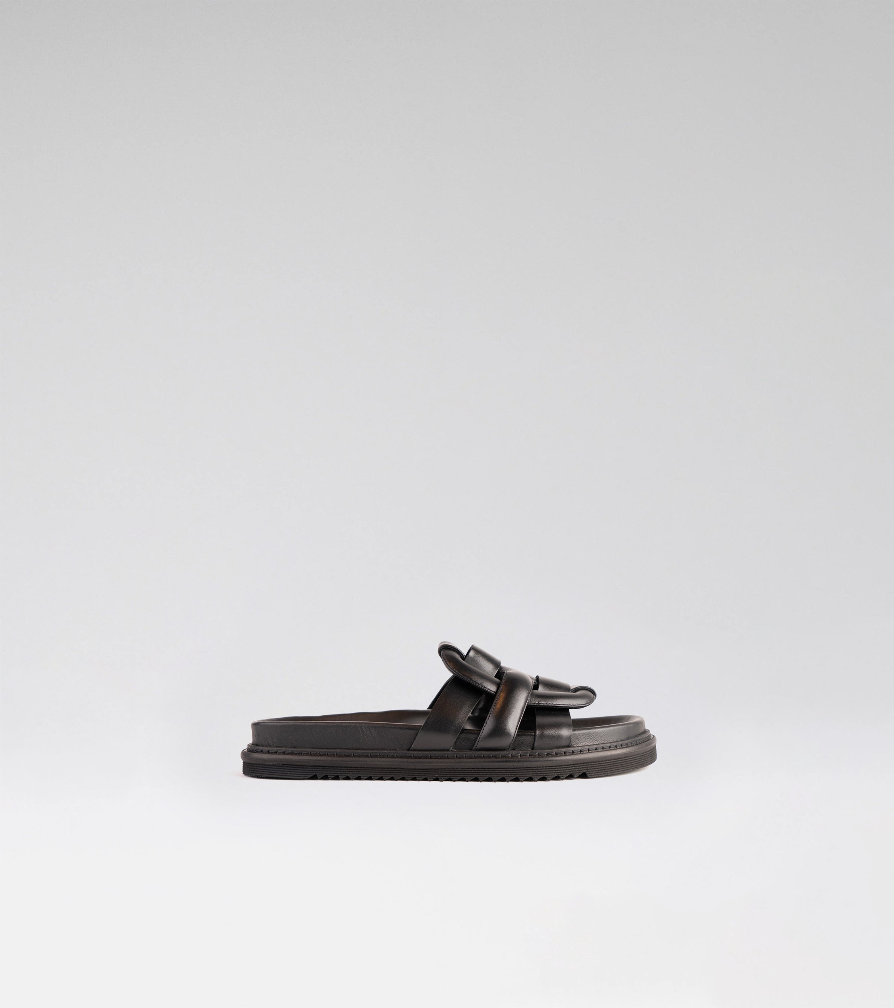 Sandals Flat BERNIE 02 BLACK+BROWN LEATHER – MOROBÉ