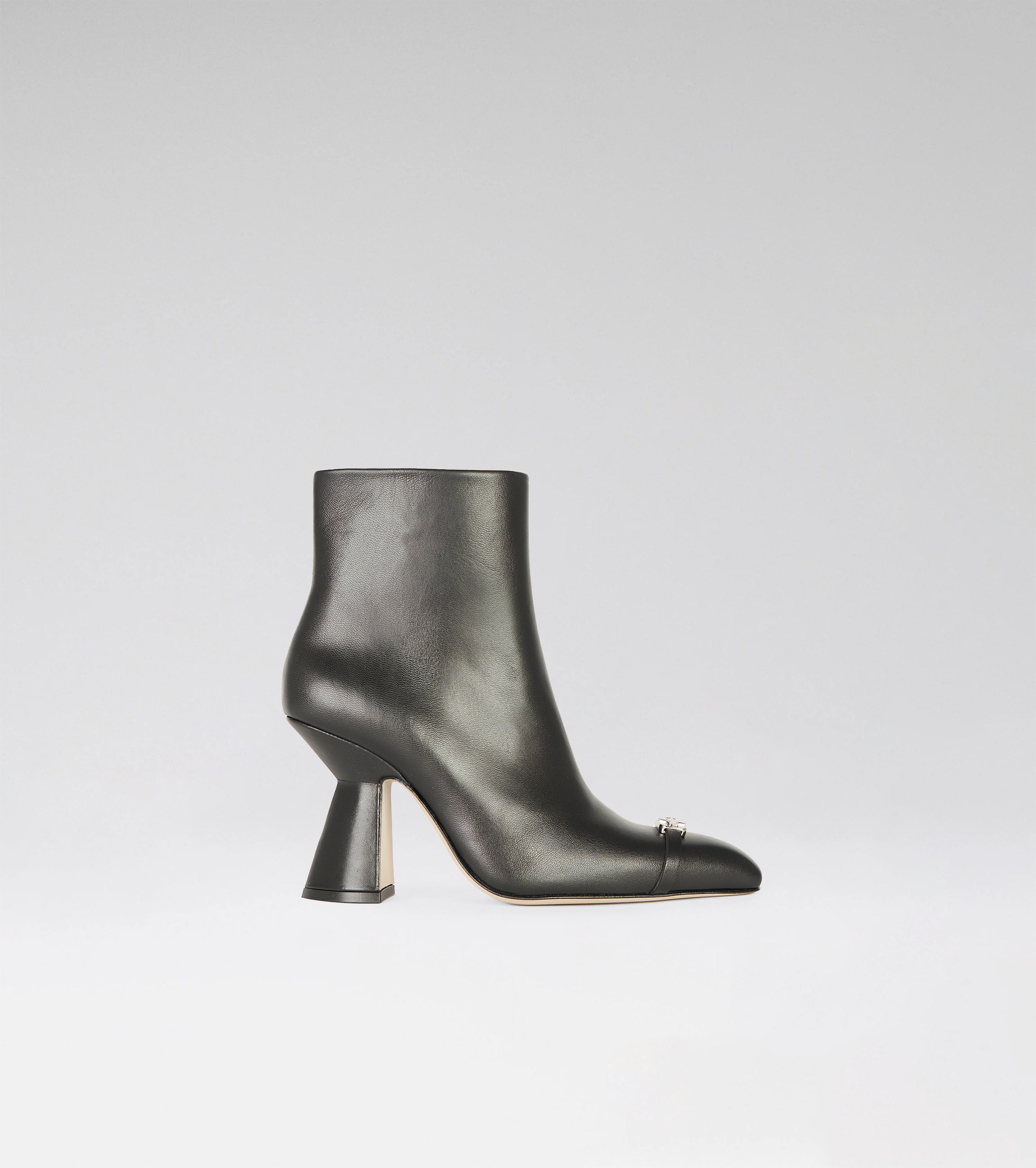 MOROBÉ | Black Leather Boots with High Heel | NORA