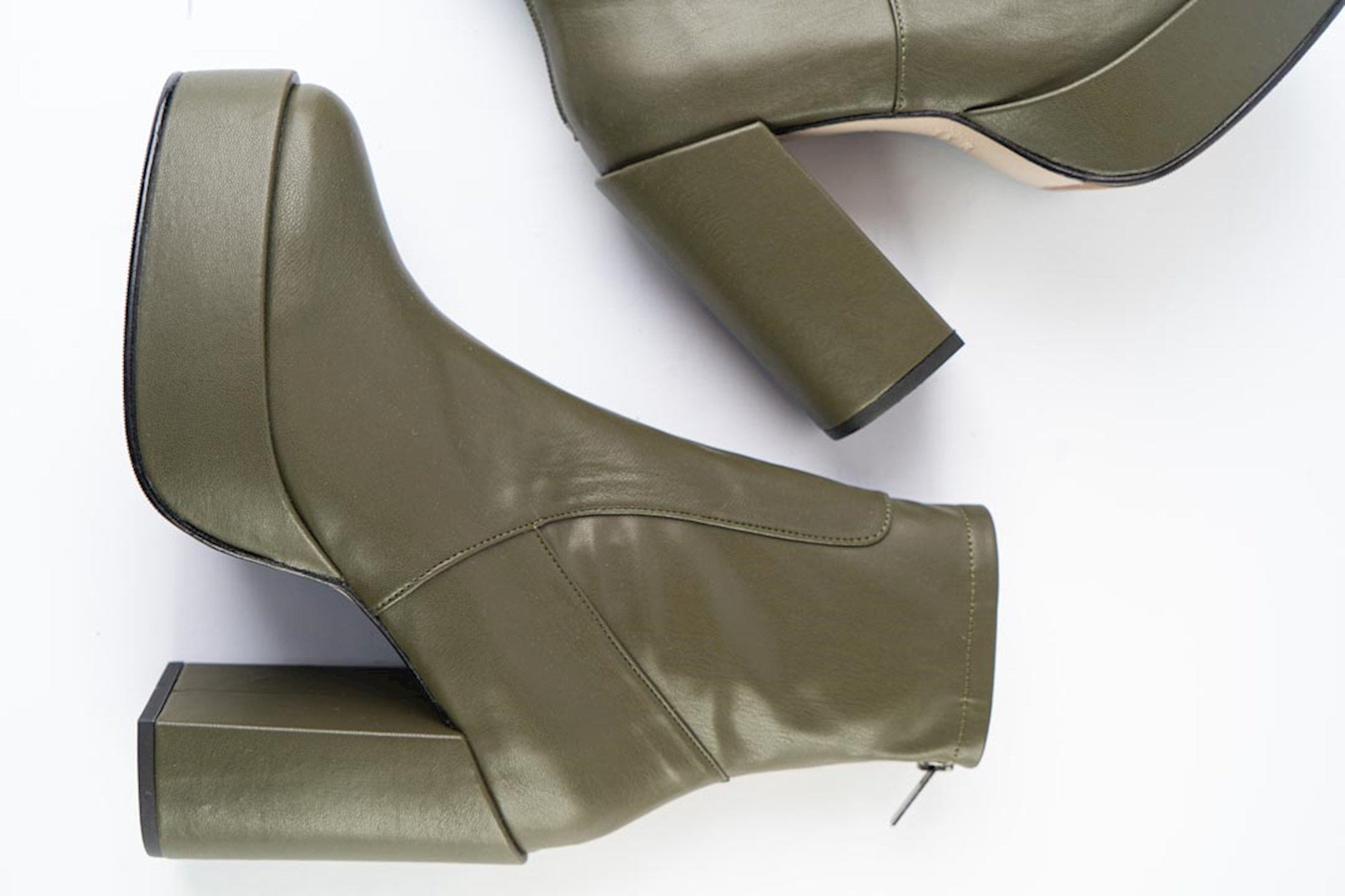 Boots Platform EDITH 32 KAKI STRETCH – MOROBÉ